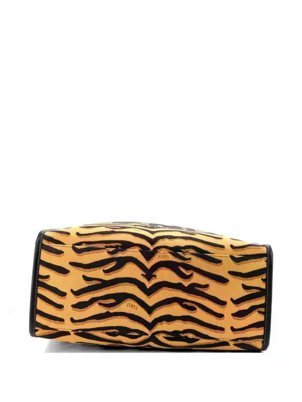 Fendi Sunshine Shopper Printed Canvas Medium Tote Bag - Brown