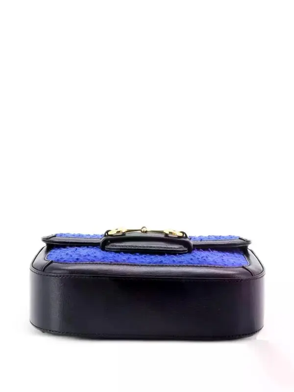 Gucci Horsebit 1955 Wool Mini Crossbody Bag - Blue