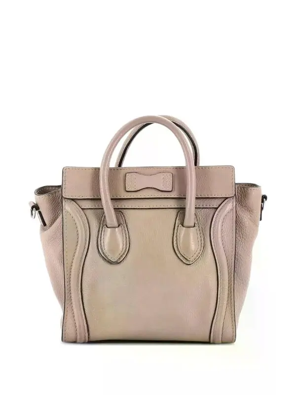 Celine Luggage Bag Grainy Leather Nano Crossbody Bag - Neutrals