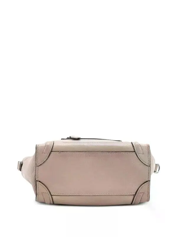 Celine Luggage Bag Grainy Leather Nano Crossbody Bag - Neutrals