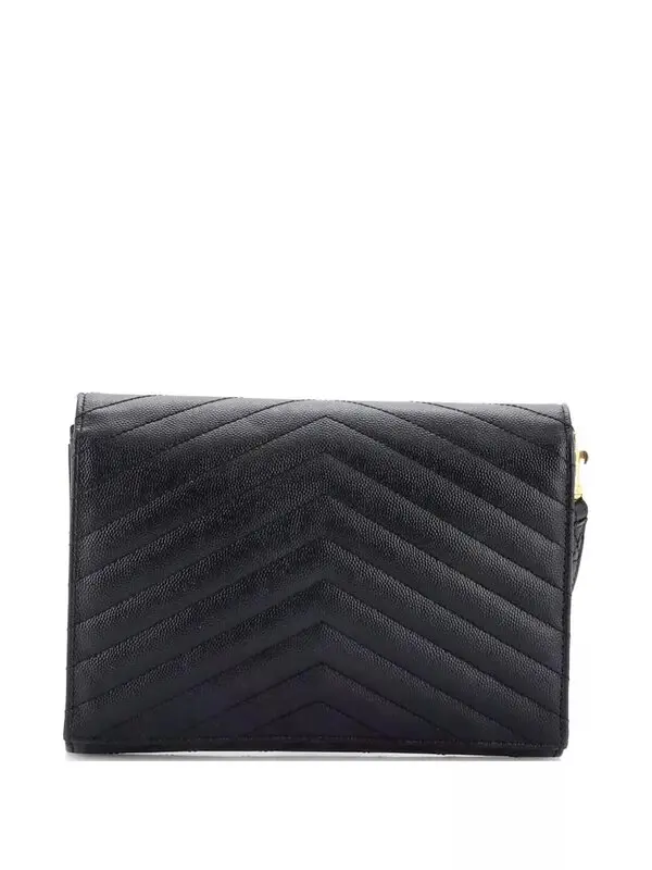 Saint Laurent Classic Monogram Envelope Wristlet - Black