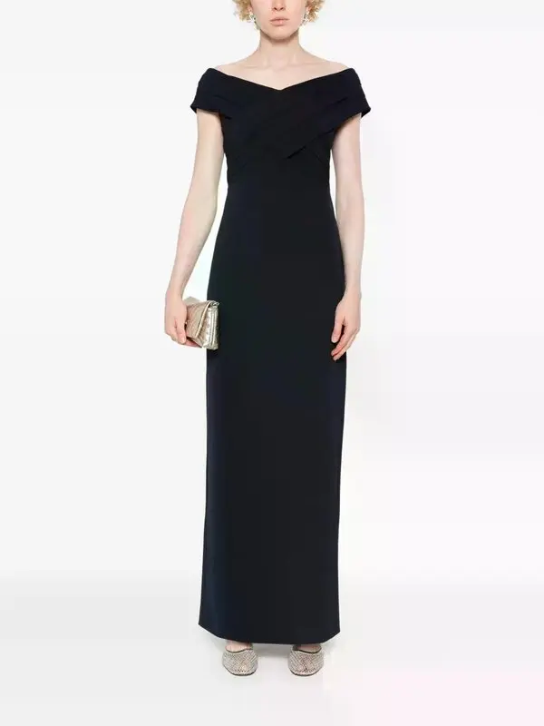 Ralph Lauren Off-shoulder Crepe Gown
