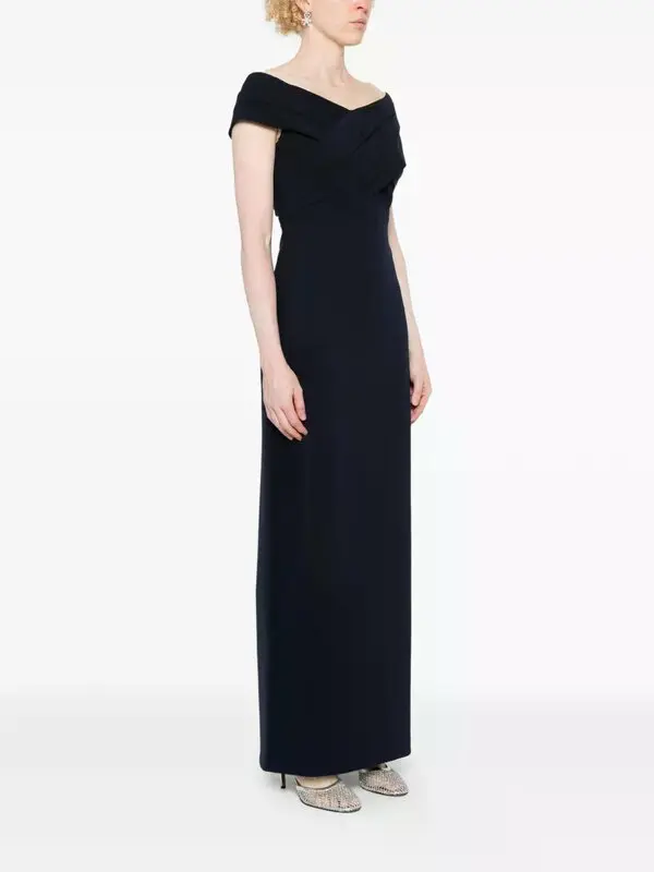 Ralph Lauren Off-shoulder Crepe Gown
