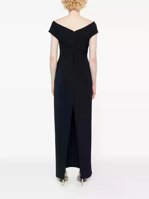 Ralph Lauren Off-shoulder Crepe Gown