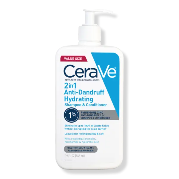 Cerave 2-in-1 Anti-dandruff Hydrating Shampoo And Conditioner - One-color