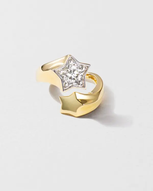 ROXANNE FIRST Diamond Mega Shooting Star Ring - Yellow Gold
