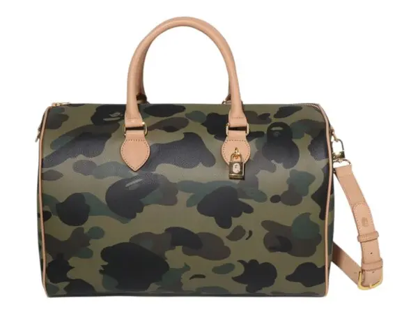 A BATHING APE 1st Camo Boston Bag - Green