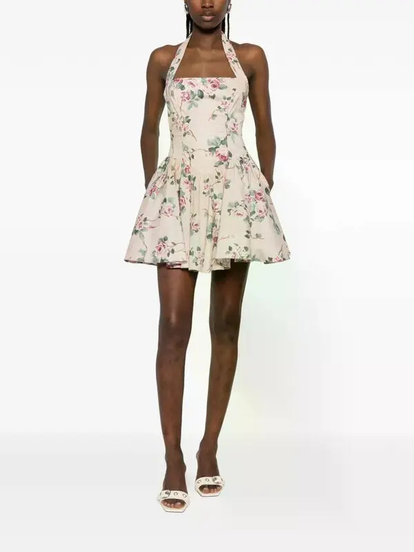 ANIYE BY Floral-pattern Midi Dress - Neutrals