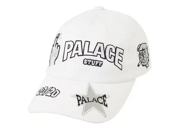 PALACE Pack 6panel Cap - White