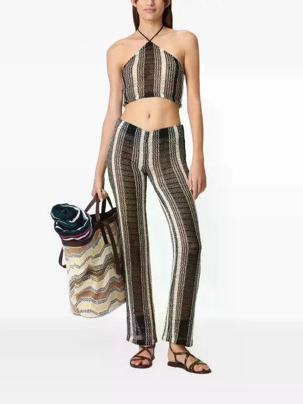 Missoni Striped Halterneck Knit Top