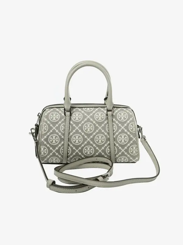 Tory Burch T Monogram Mini Barrel Bag - Gray