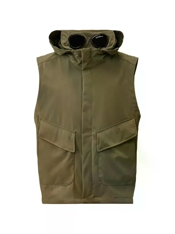 C.P. COMPANY Hooded Gilet - Green