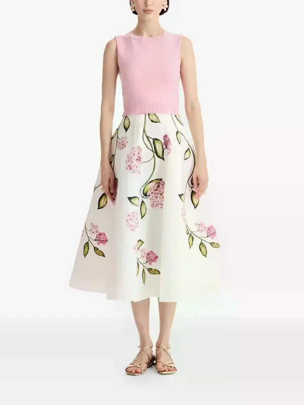 Oscar De La Renta Cropped Wool Tank Top - Pink