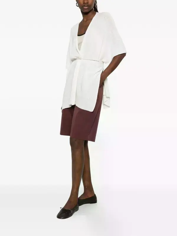 Fabiana Filippi Belted Cardigan-coat - White