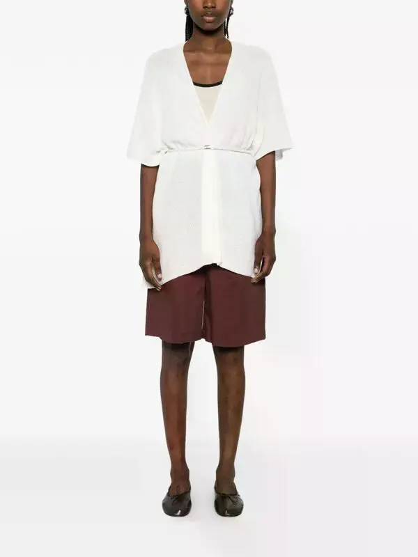 Fabiana Filippi Belted Cardigan-coat - White