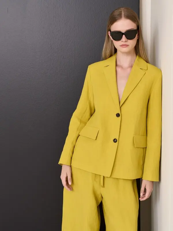 Max Mara Pure Linen Canvas Jacket