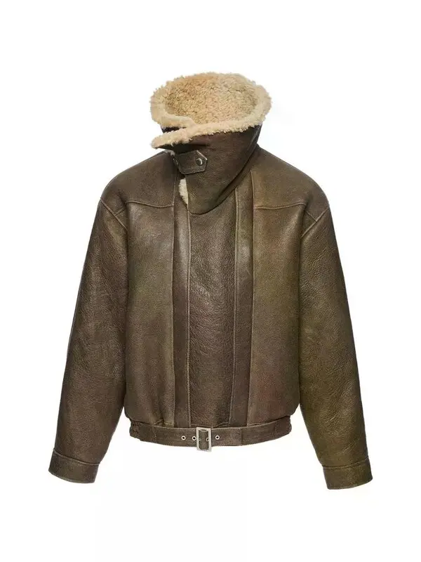 Magda Butrym Shearling Belted Jacket