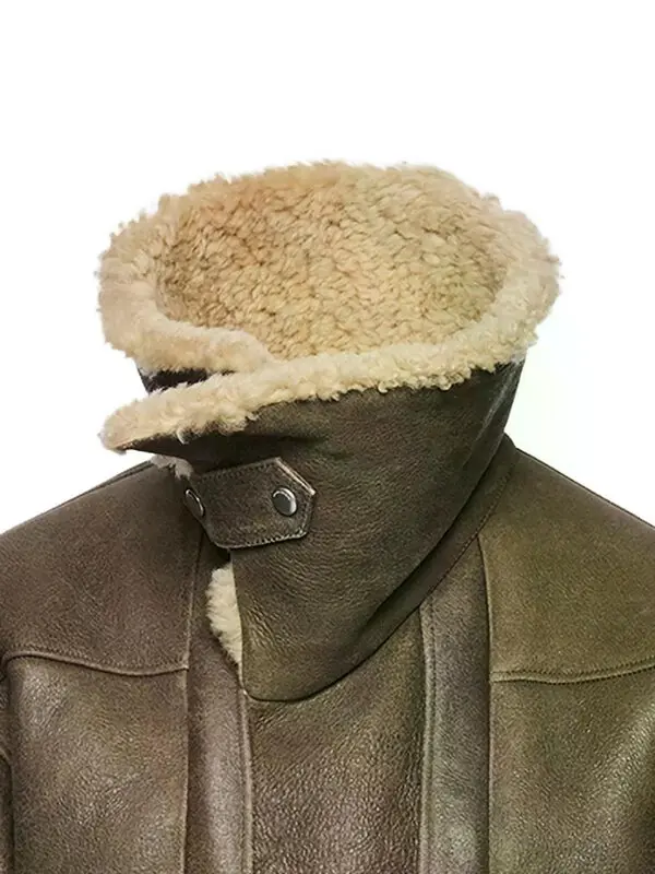 Magda Butrym Shearling Belted Jacket
