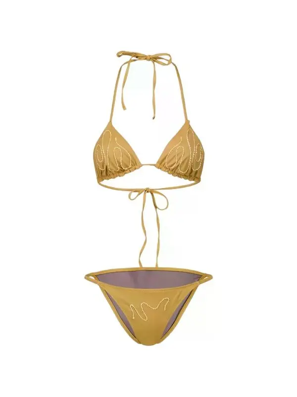 Paloma Wool Embellished Bikini Set - Yellow