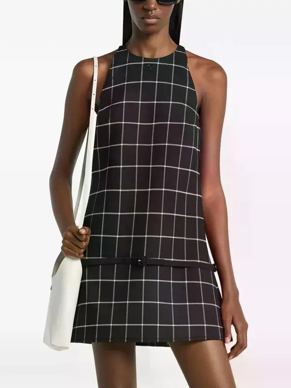 COURREGES Checked A-line Mini Dress