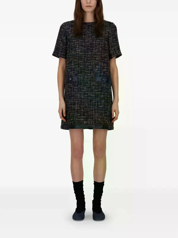 Herno Tweed Mini Dress With Pockets