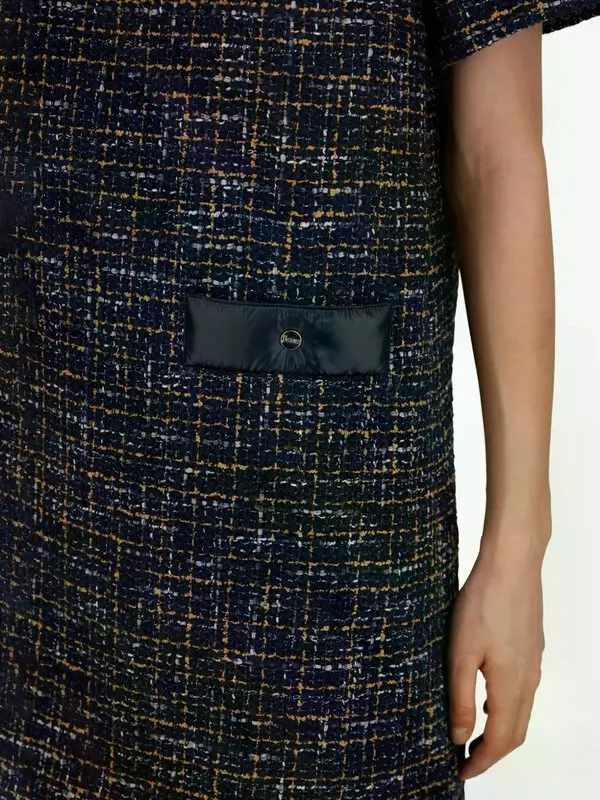 Herno Tweed Mini Dress With Pockets