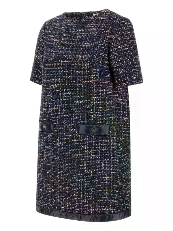Herno Tweed Mini Dress With Pockets