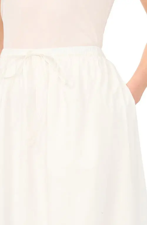 Halogen Drawstring Cotton Maxi Skirt - Warm Ash