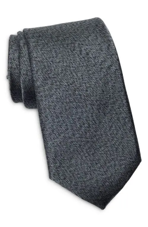 Nordstrom Heathered Silk Neck Tie - Black