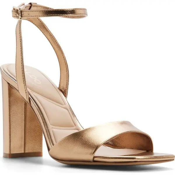 Aldo Serenya Ankle Strap Sandals - Gold