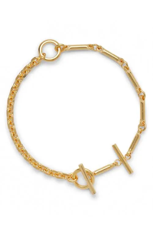 Lady Grey Triplet Toggle Bracelet - Gold