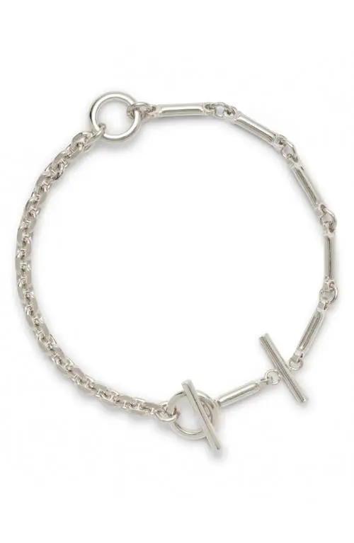 Lady Grey Triplet Toggle Bracelet - Silver