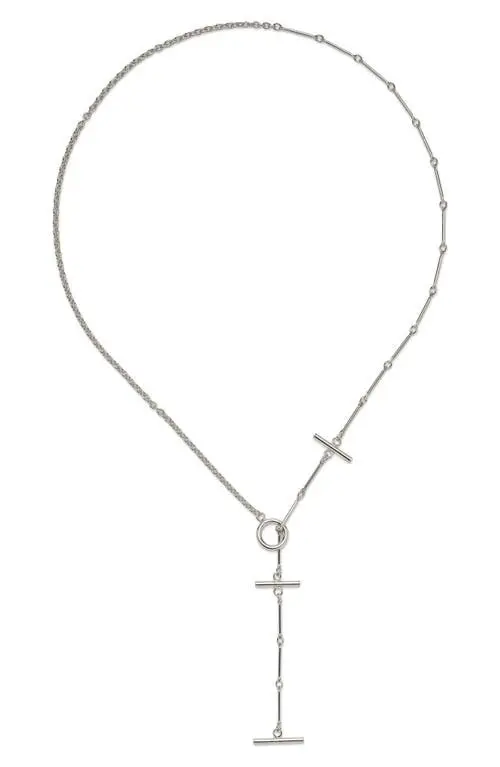 Lady Grey Triplet Toggle Y-necklace - Silver