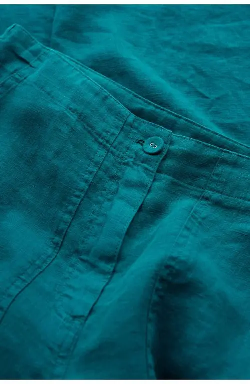 SEASALT CORNWALL Saltings Cropped Linen Pants - Deep Dive