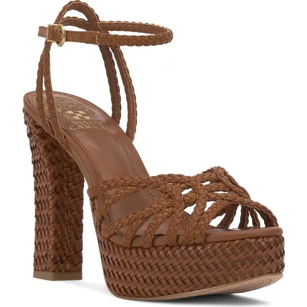 Vince Camuto Samlee Platform Sandals - Golden Walnut