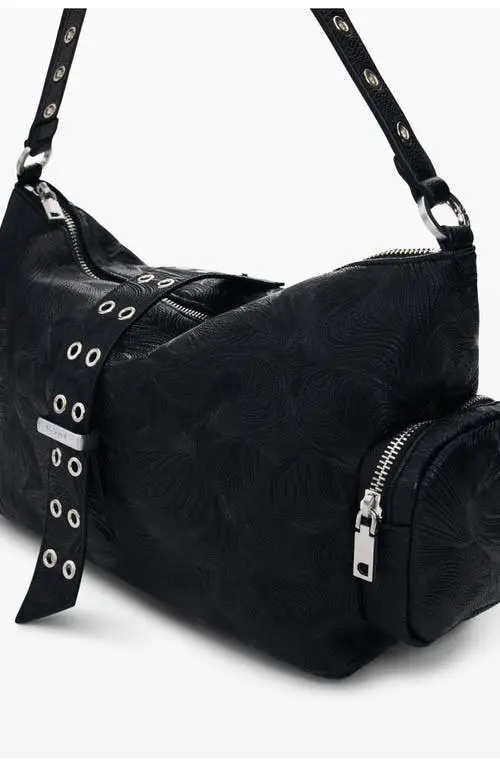 Desigual Embossed Faux Leather Handbag
