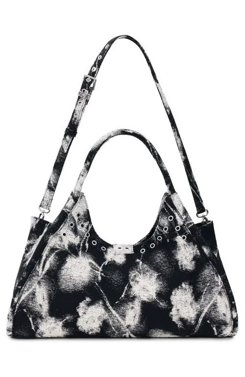 Desigual Buckle Strap Denim Satchel