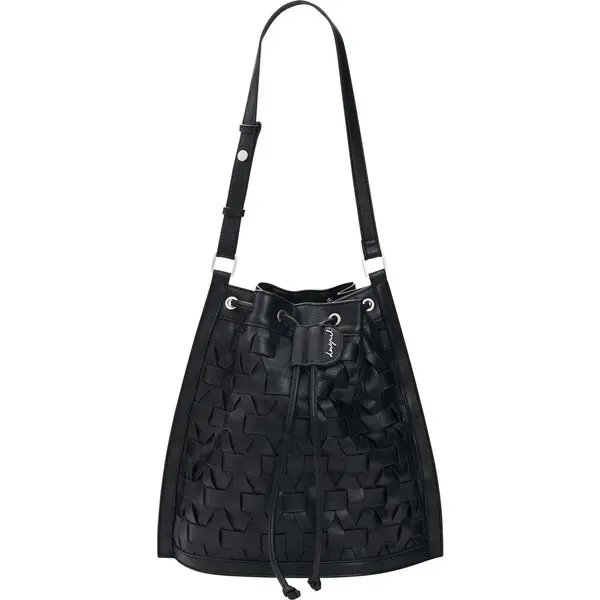 Desigual Woven Faux Leather Backpack - Black