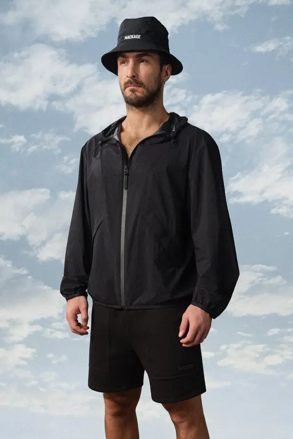 Mackage Reid-sc Packable Rain Jacket - Black