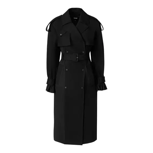 Mackage Zonomi Long Lightweight Trench Coat - Black