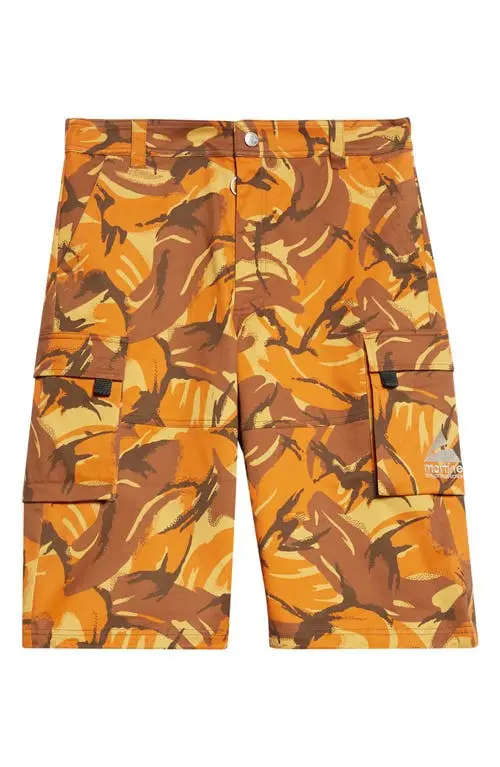 Martine Rose Camouflage Utility Cargo Shorts - Orange Camo