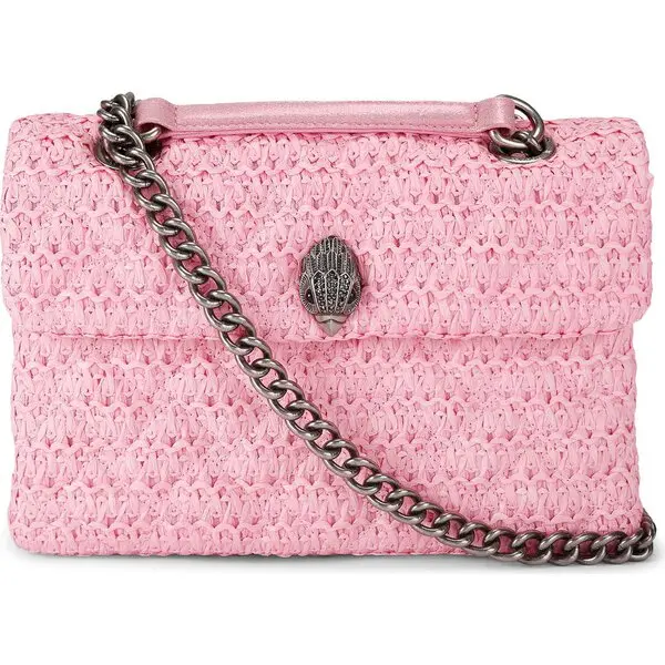 Kurt Geiger Kensington Raffia Convertible Shoulder Bag - Pink