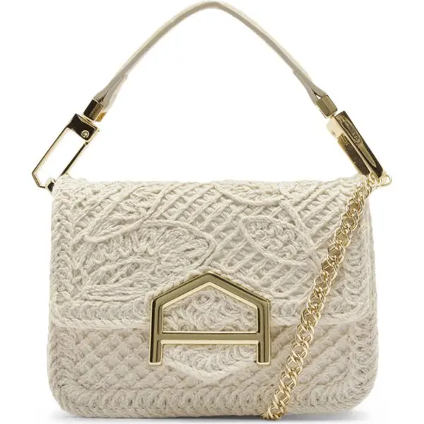 AREZZO Lucy Small Open Stitch Crossbody Bag - Panacota/cru