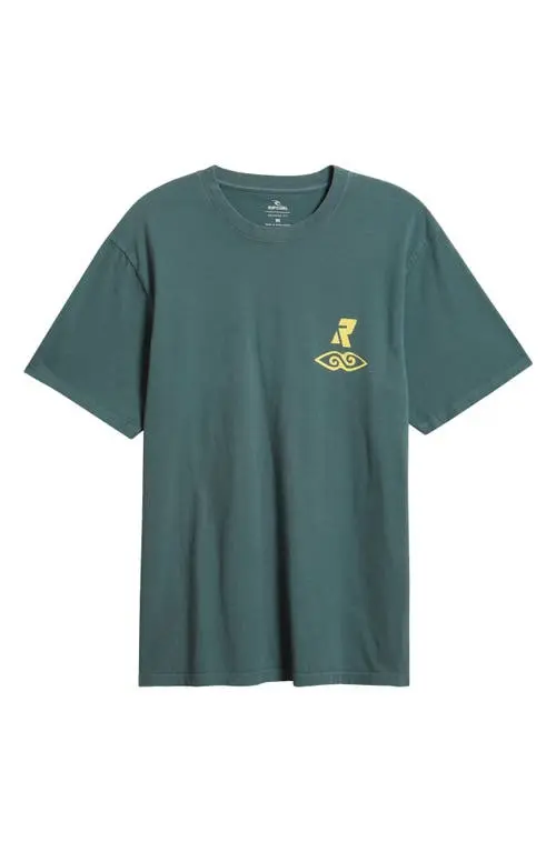 Rip Curl Liquid Trips Graphic Cotton T-shirt - Pine Night