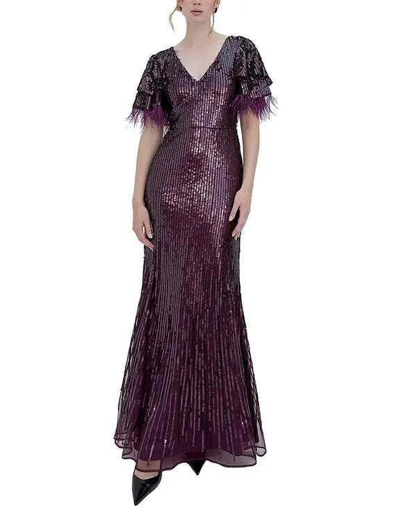 RAISHMA Selene Gown - Burgundy