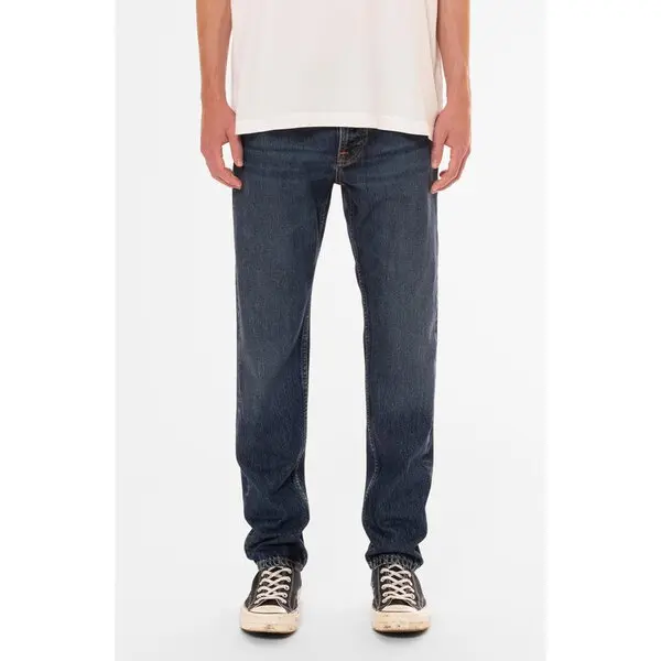 Nudie Jeans Steady Eddie Ii Slim Tapered Organic Cotton Jeans - Blue Soil