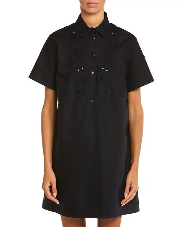 Moncler Eyelet Mini Dress - Navy