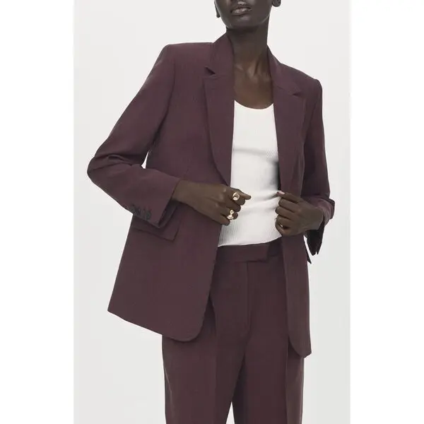 Mango Suit Blazer - Purple