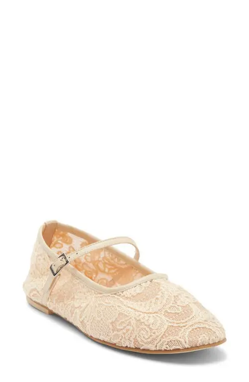 Freda Salvador Laurel Mary Jane - Vanilla Jacquard Mesh
