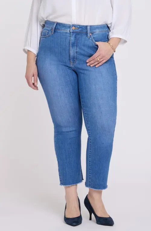 NYDJ Billie Frayed Ankle Bootcut Jeans - Blue Paradise